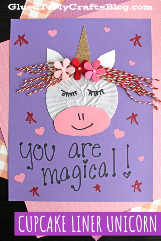 Cupcake Liner Unicorn Card Craft