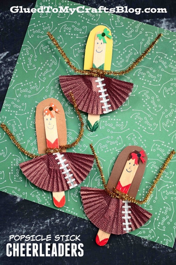 Popsicle Stick Cheerleader Puppet
