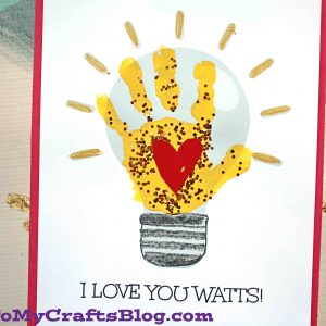 Handprint Light Bulb - I Love You Watts Keepsake