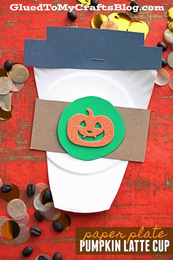 Paper Plate Pumpkin Spice Latte Cups