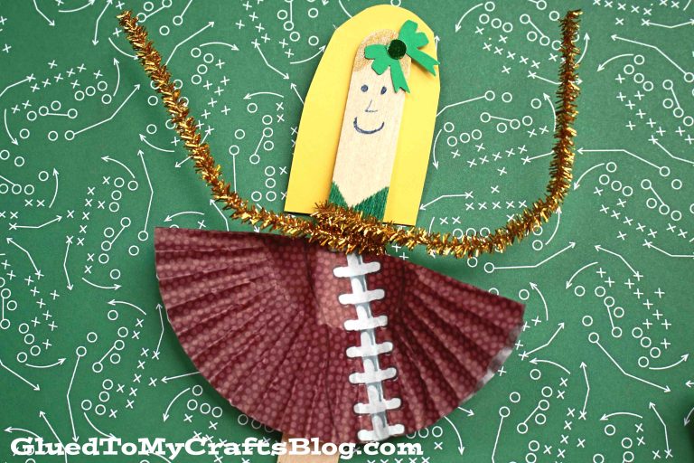 Popsicle Stick Cheerleader Puppet Craft Idea For Fall