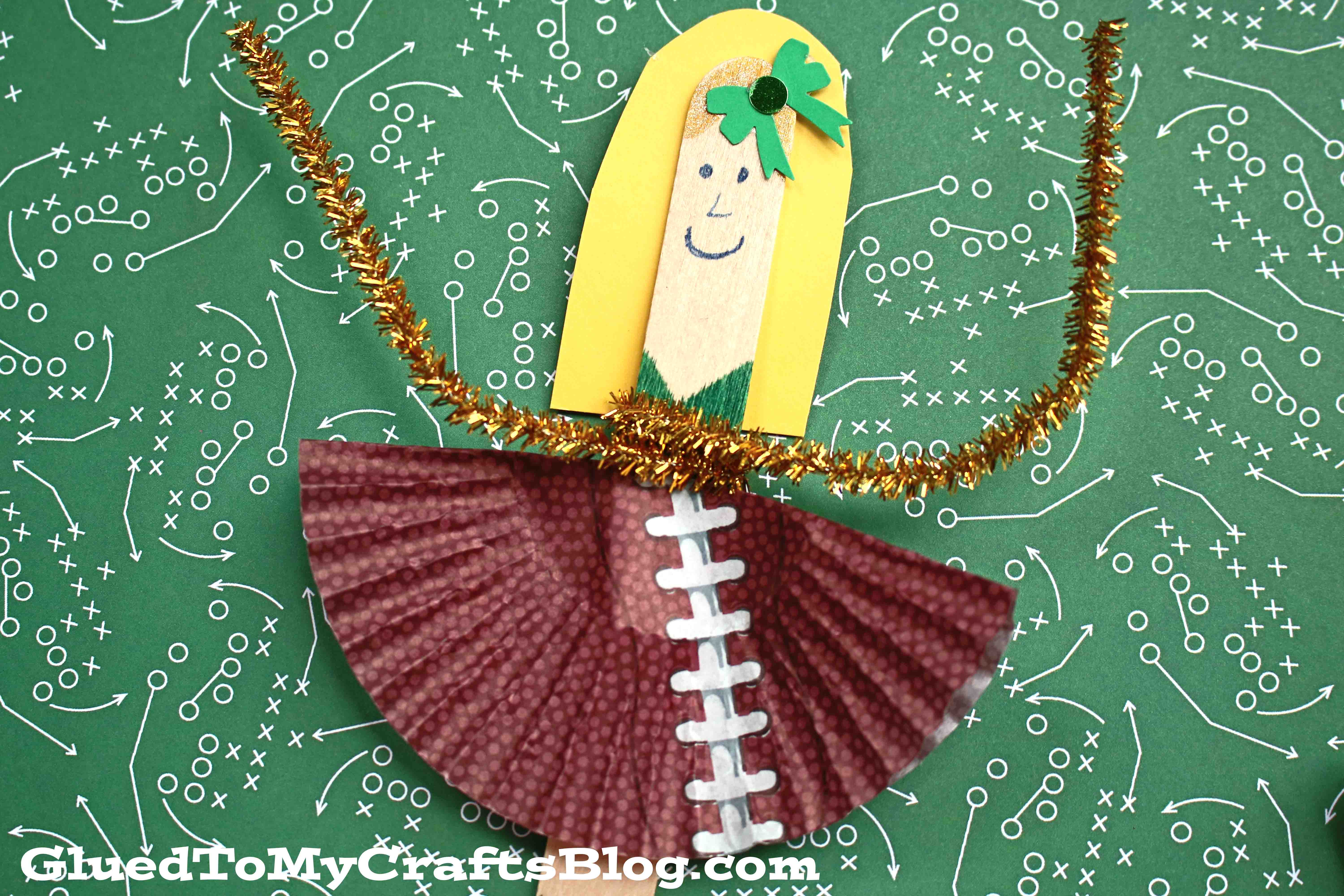 Popsicle Stick Cheerleader Puppet Craft Idea For Fall