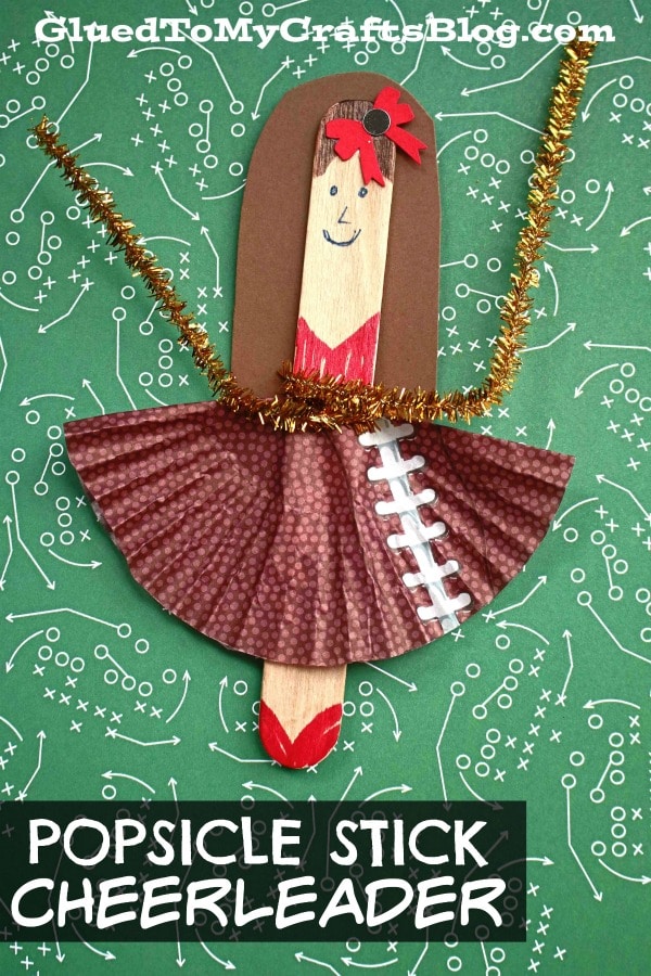 Popsicle Stick Cheerleader Puppet