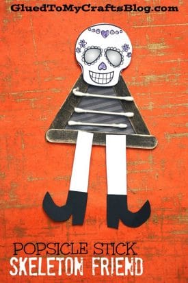 Popsicle Stick Skeleton Craft Idea For Kids