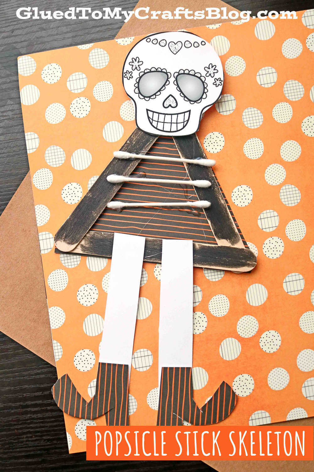 Popsicle Stick Skeleton Craft Idea For Kids