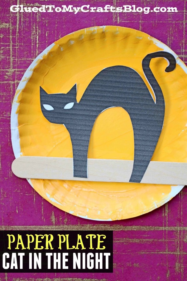 Black Cat In The Night - Halloween Craft Idea