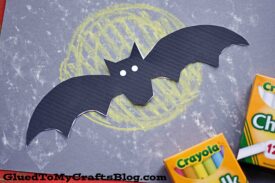 Chalk Art Bat In The Night