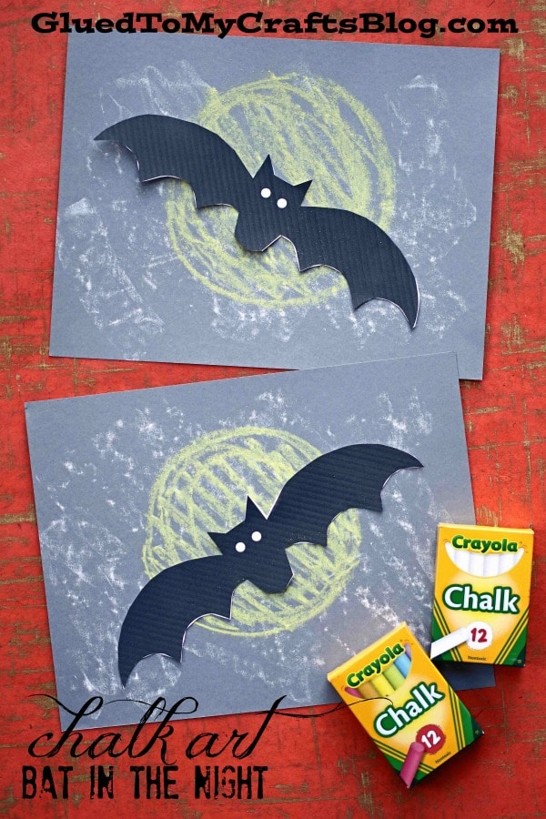 Chalk Art Bat In The Night