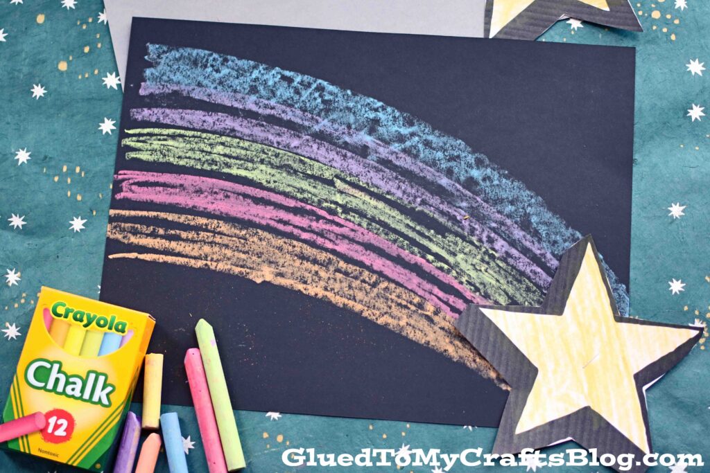 Chalk Art Shooting Star Craft Idea For Kids
