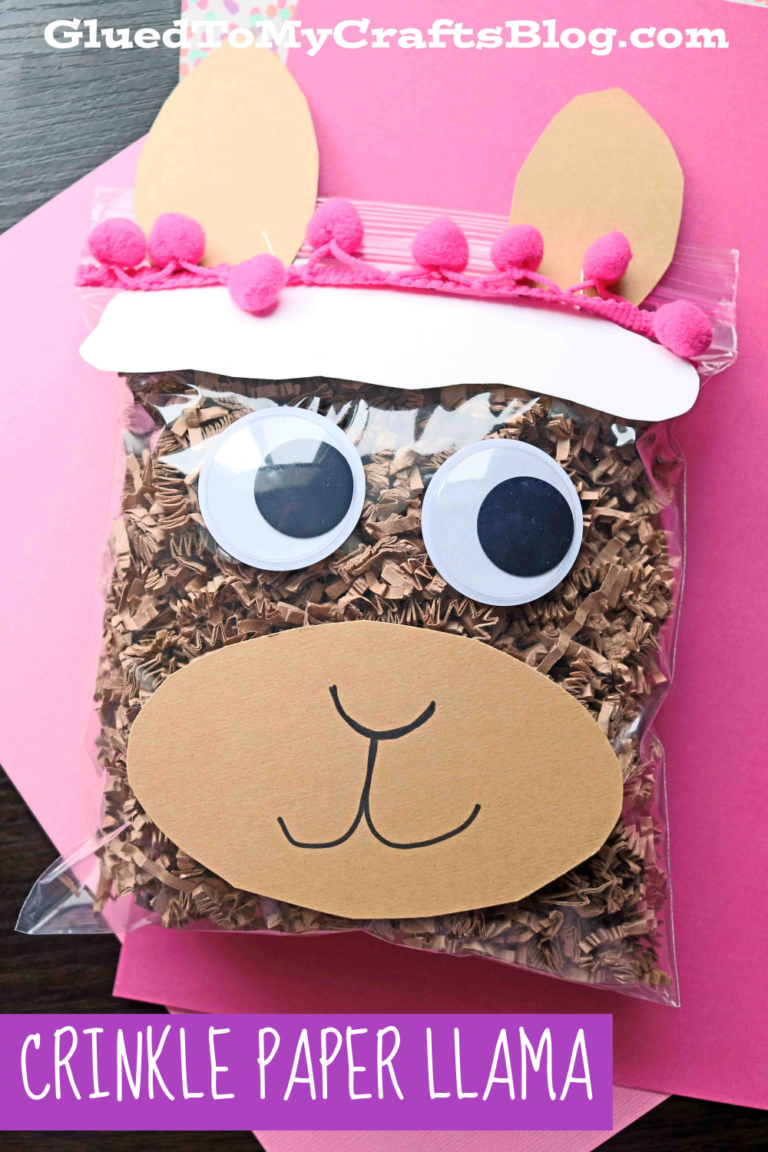 Stuffed Crinkle Paper Llama Craft Idea