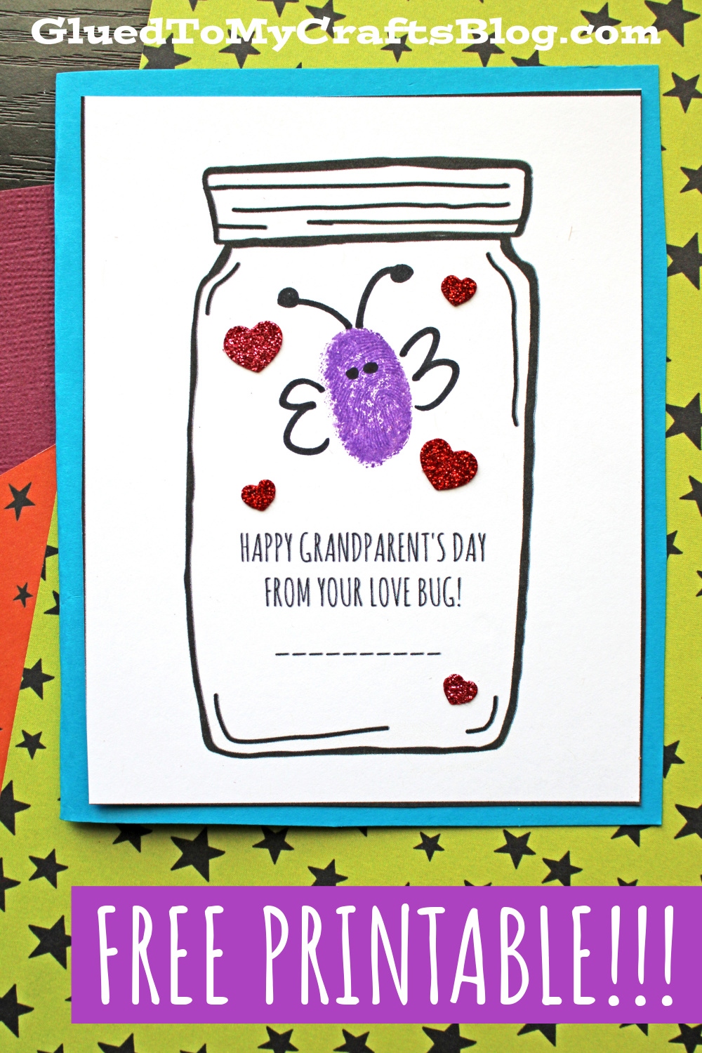 Thumbprint Grandparent's Day Love Bug Cards