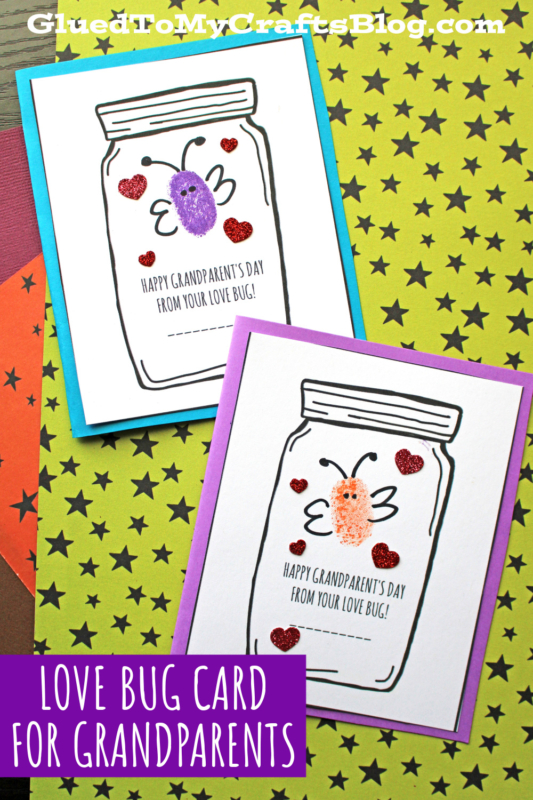 Thumbprint Grandparent's Day Love Bug Cards