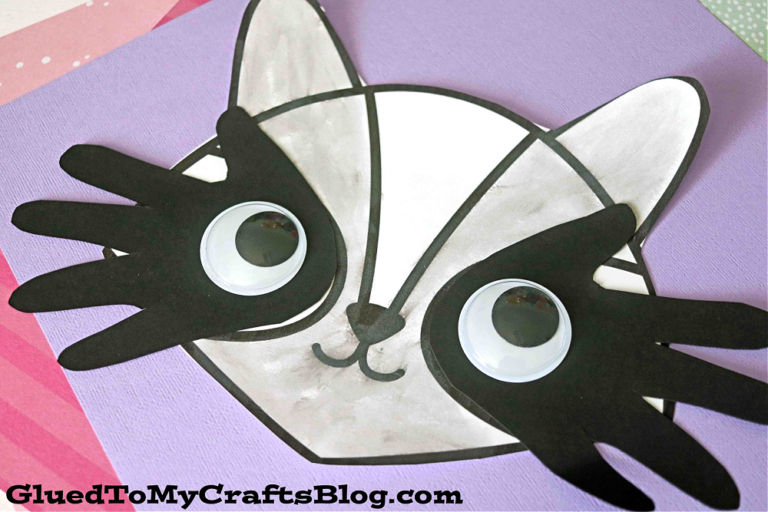 Paper Raccoon Craft Idea For Kids