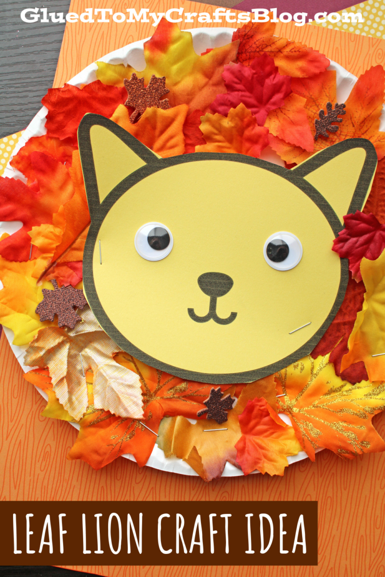 Paper Plate & Leaf Lion Mane Craft