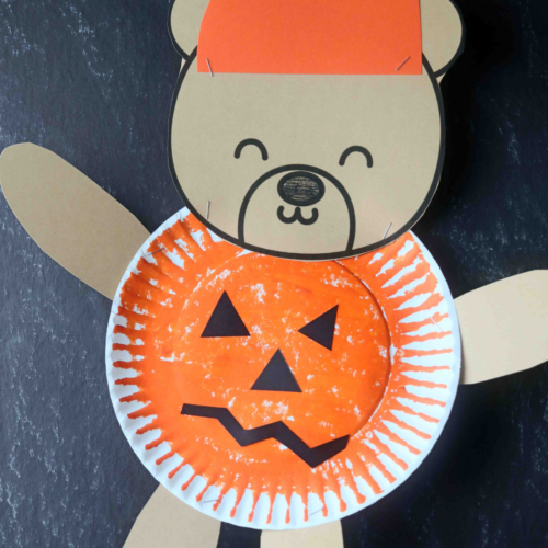 Pumpkin Jack-O-Lantern Teddy Bear Craft