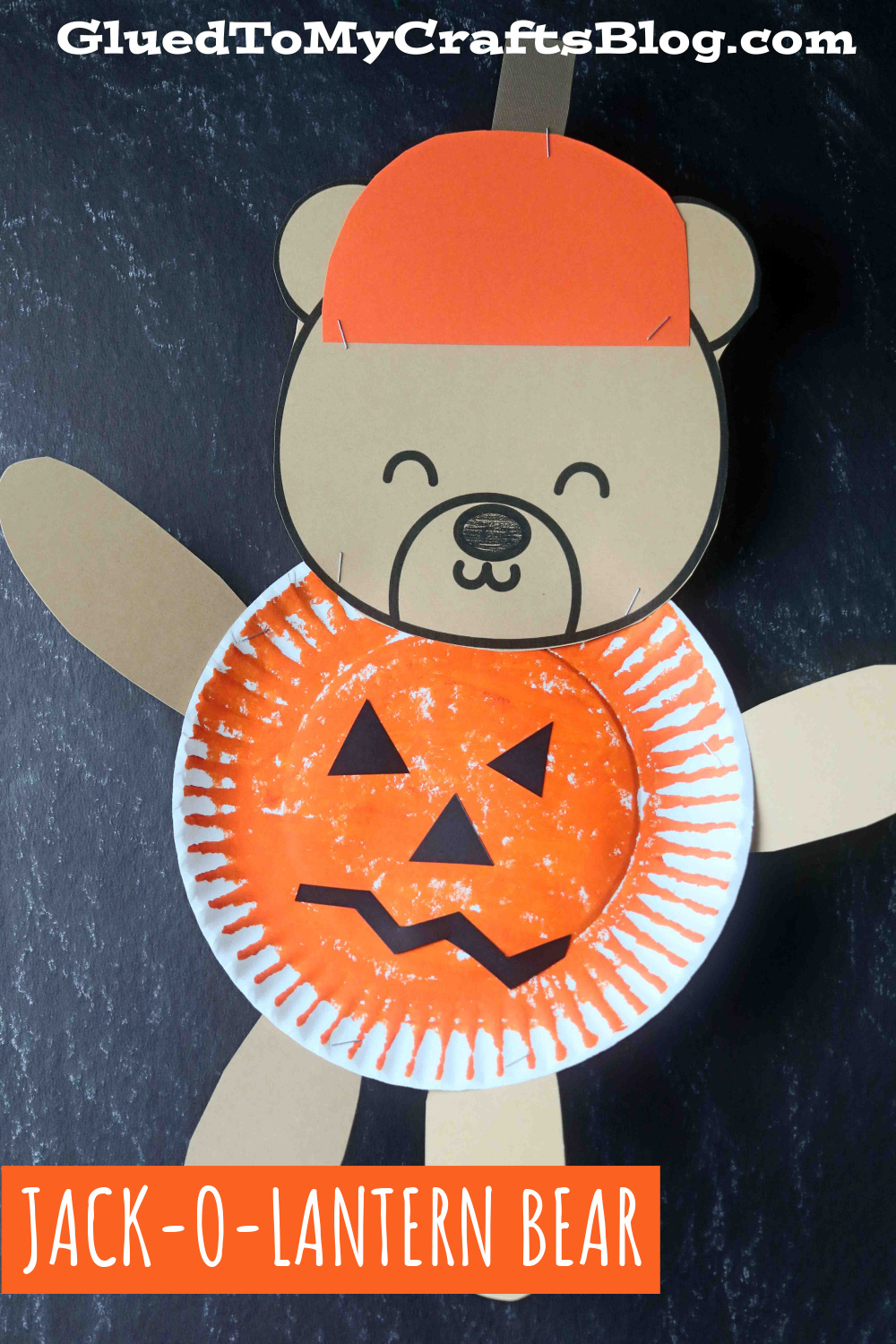 Pumpkin Jack-O-Lantern Teddy Bear Craft