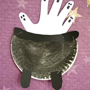 Paper Plate Witch Legs