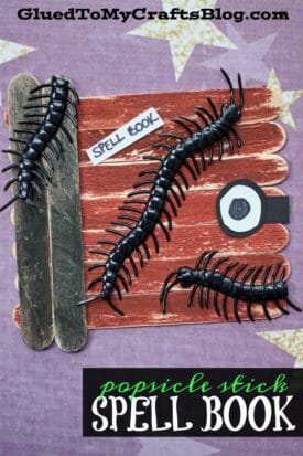 Popsicle Stick Spell Book Craft Idea For Halloween