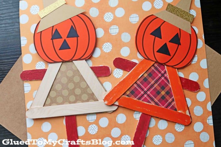 Jack-O-Lantern Scarecrow Craft For Kids