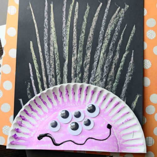 Chalk Art Monster Hair Craft Idea For Halloween