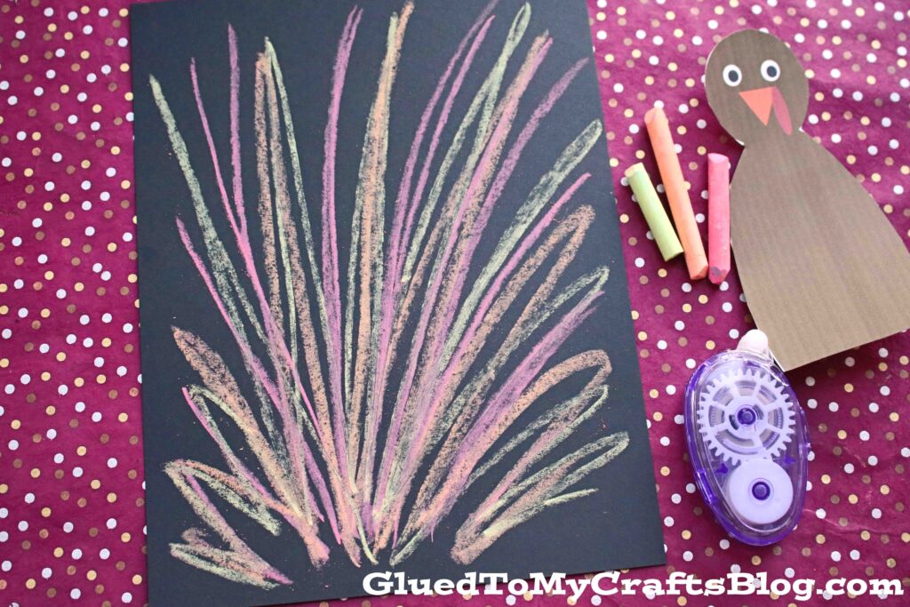 Paper Chalk Art Turkey