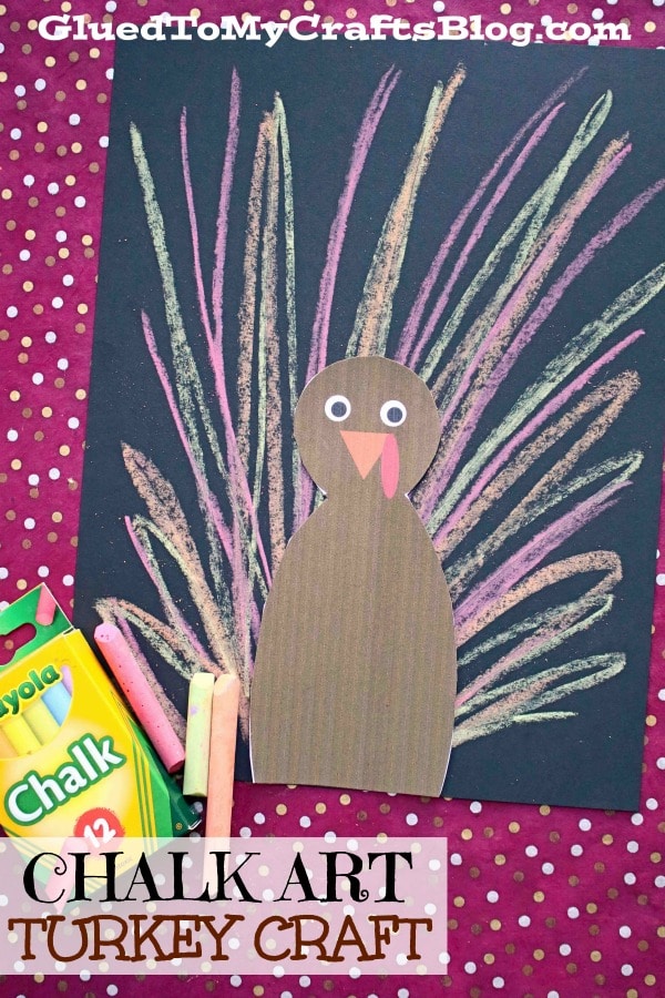 Paper Chalk Art Turkey