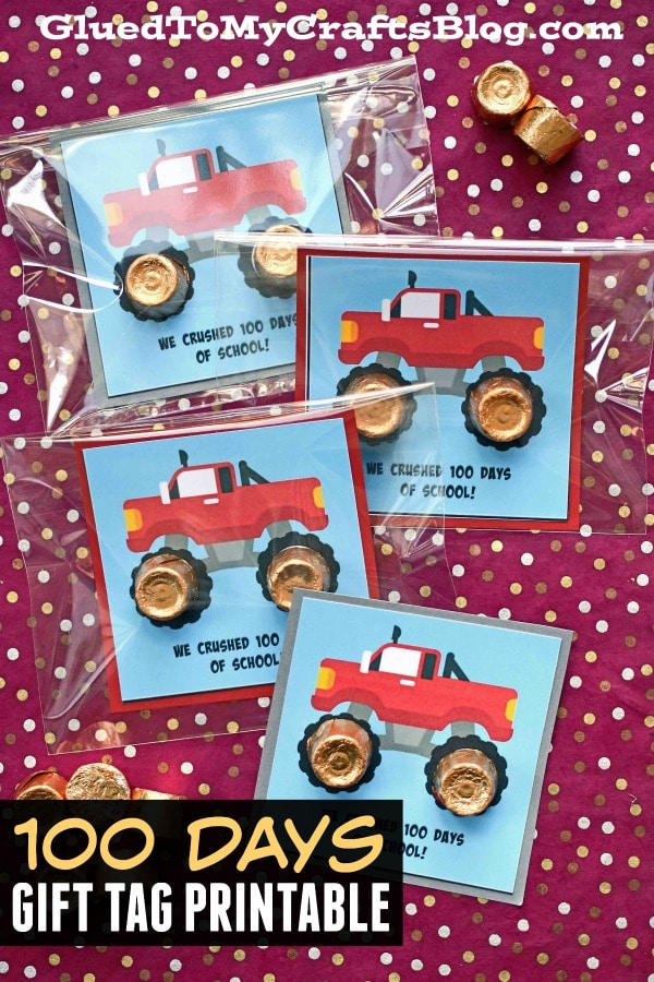 We Crushed 100 Days of School Gift Tag