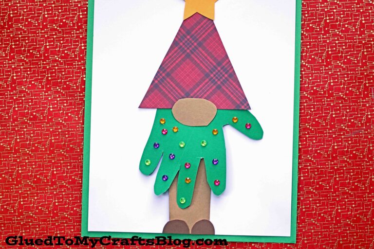Handprint Christmas Tree Gnome Craft Idea For Kids