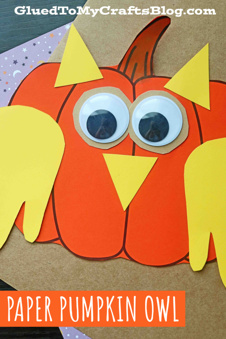 Paper Pumpkin Owl Craft For Kids