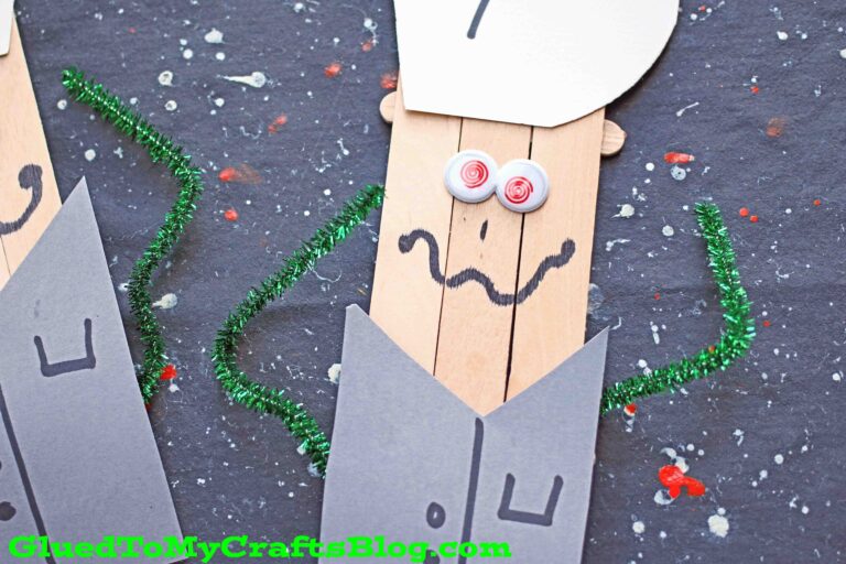 Popsicle Stick Mad Scientist Craft