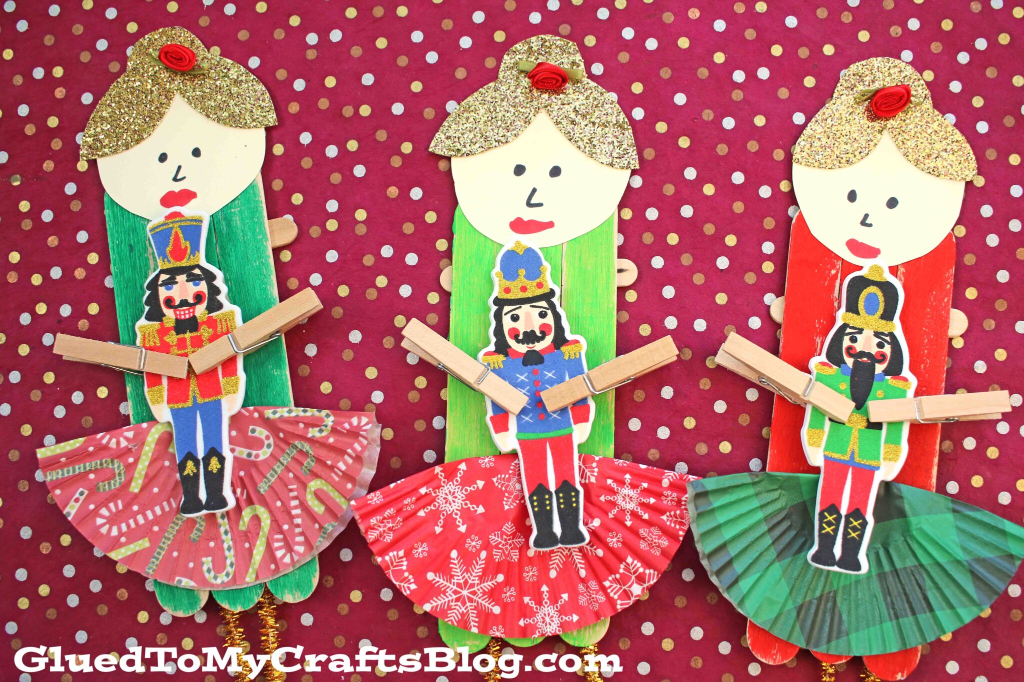 Craft Stick Nutcracker Ballerina Puppet
