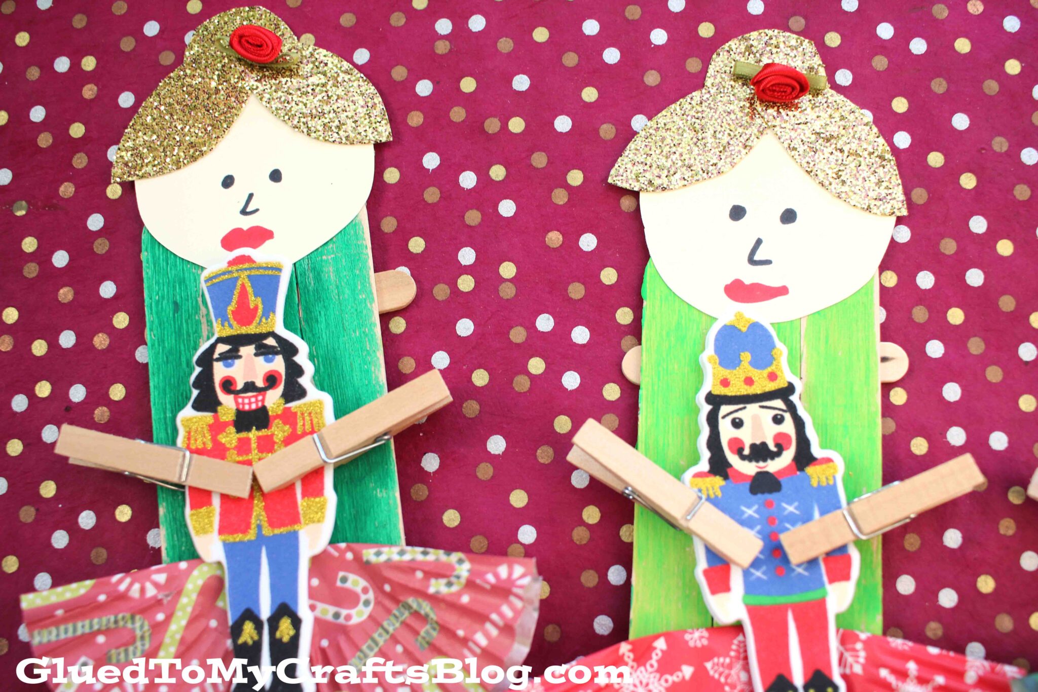 Craft Stick Nutcracker Ballerina Puppet