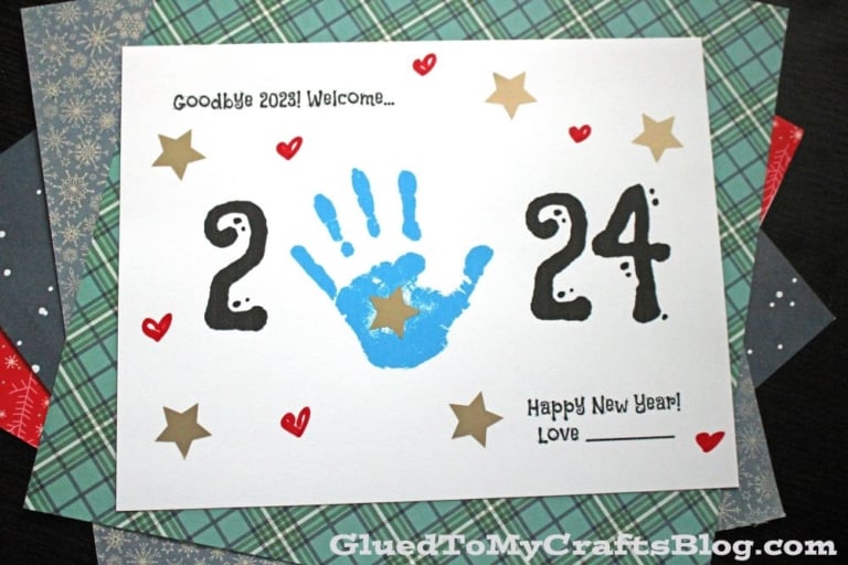 Handprint Keepsake Idea For New Year's Eve