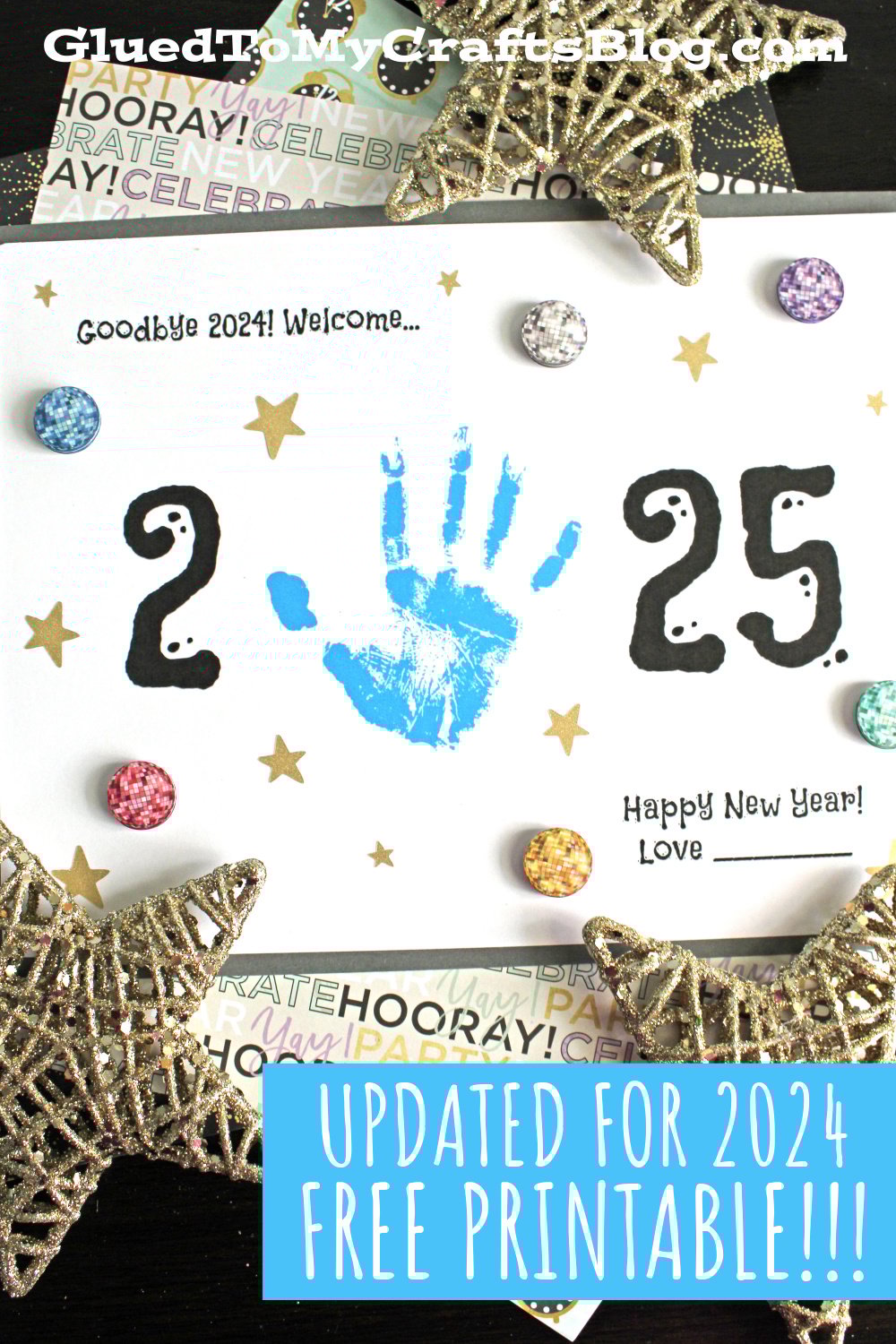 Handprint Keepsake Idea For New Year's Eve