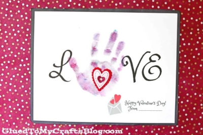 Handprint LOVE Keepsake Craft