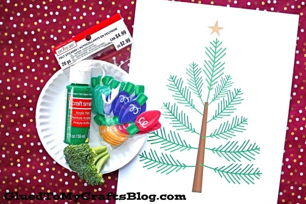 Broccoli Stamped Christmas Tree