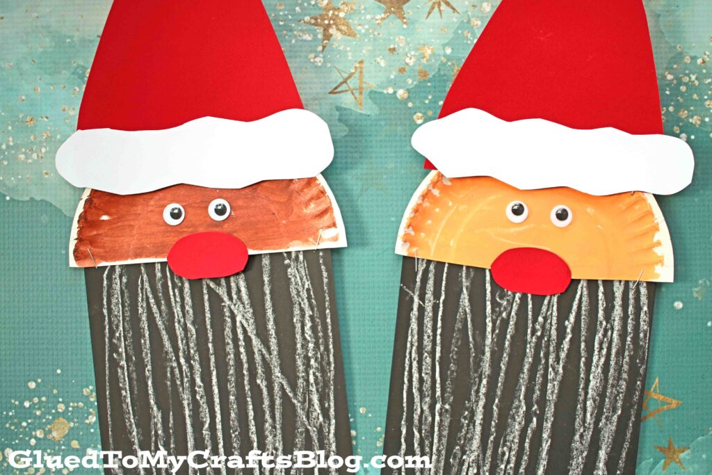 Chalk Art Santa Craft Idea For Kids