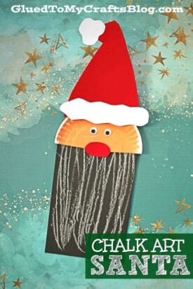 Chalk Art Santa Craft Idea For Kids
