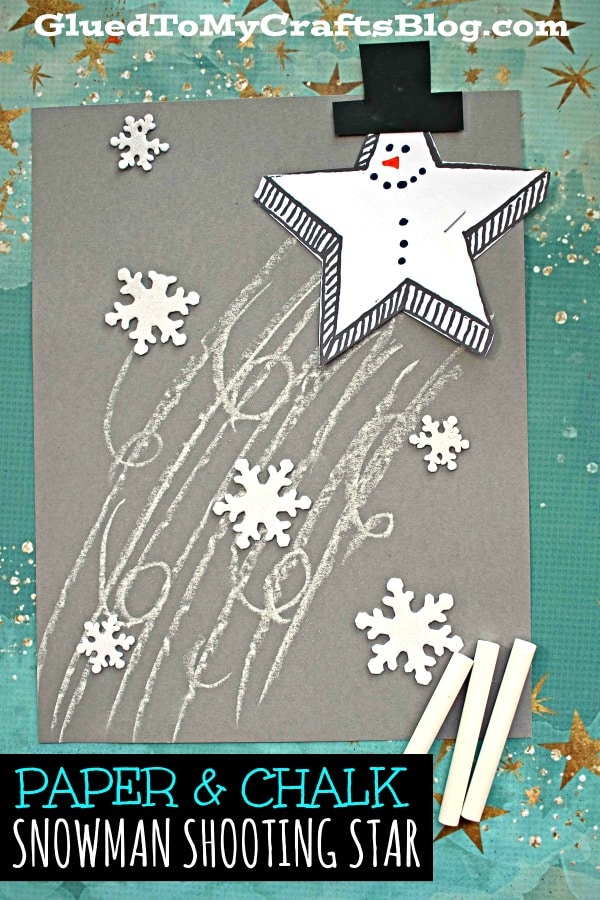 Paper & Chalk Snowman Shooting Star