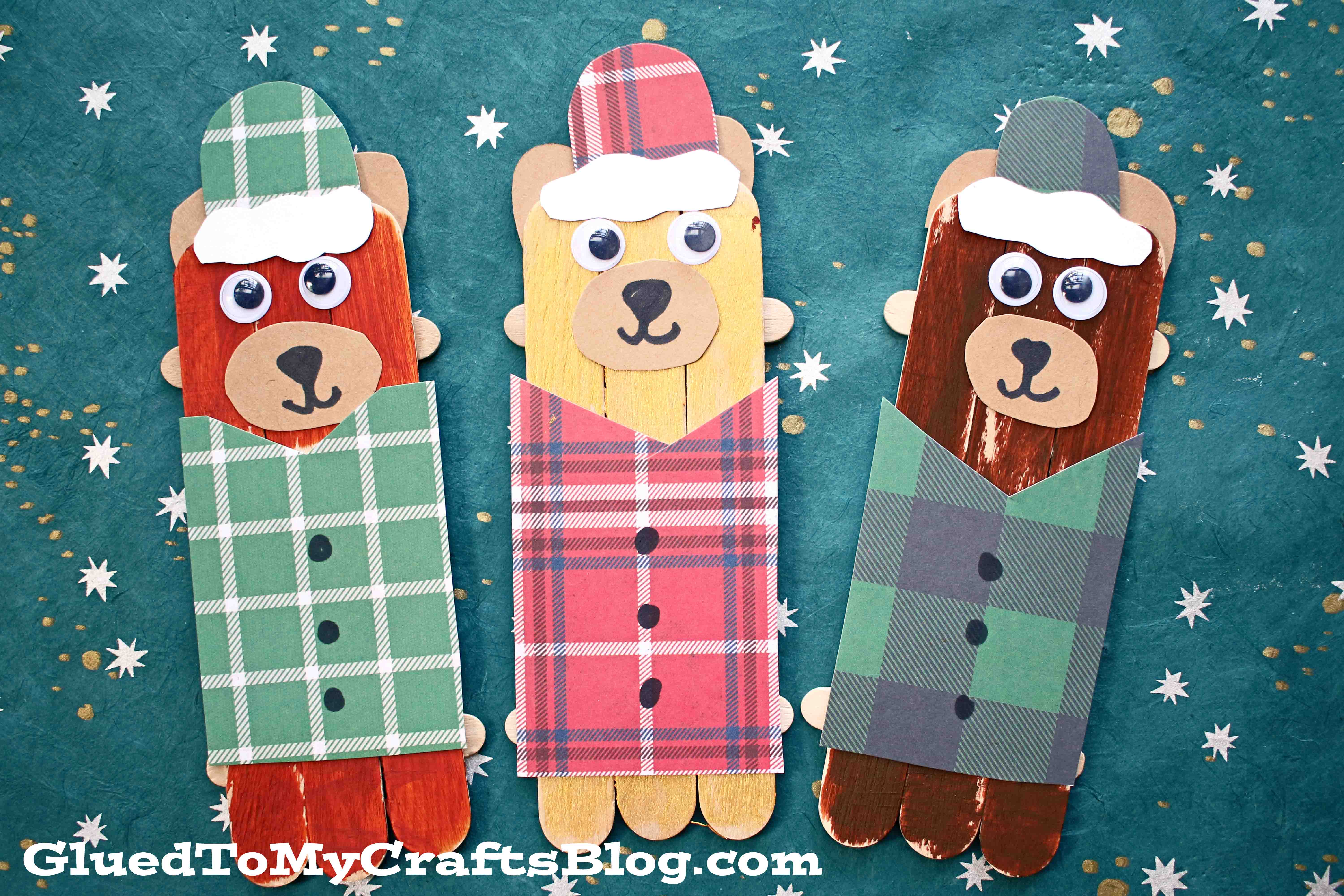 Popsicle Stick Lumberjack Bear