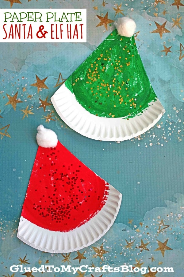 Paper Plate Santa & Elf Hat