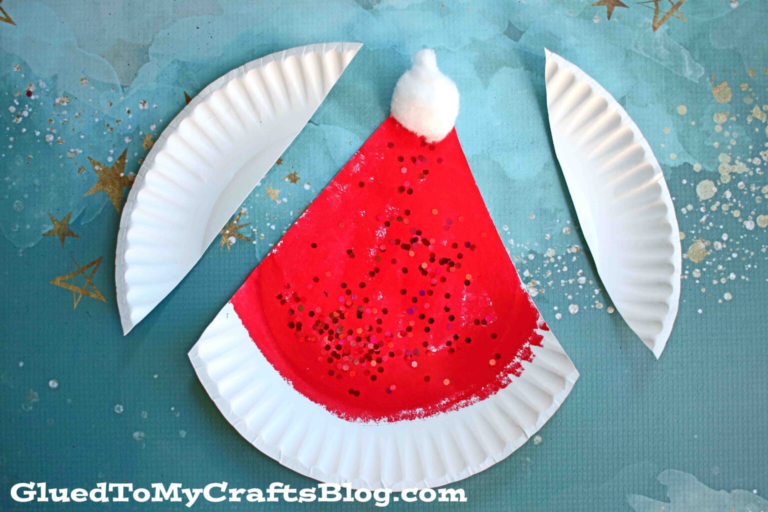 Paper Plate Santa & Elf Hat Craft Idea For Christmas