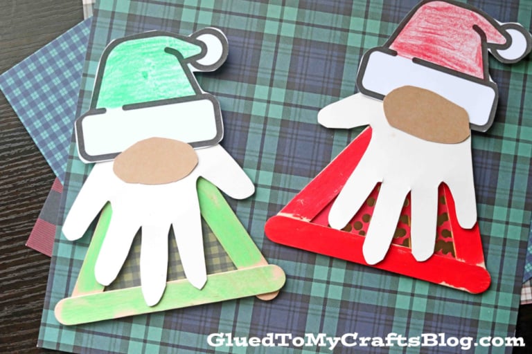 Popsicle Stick Christmas Gnome Craft Idea