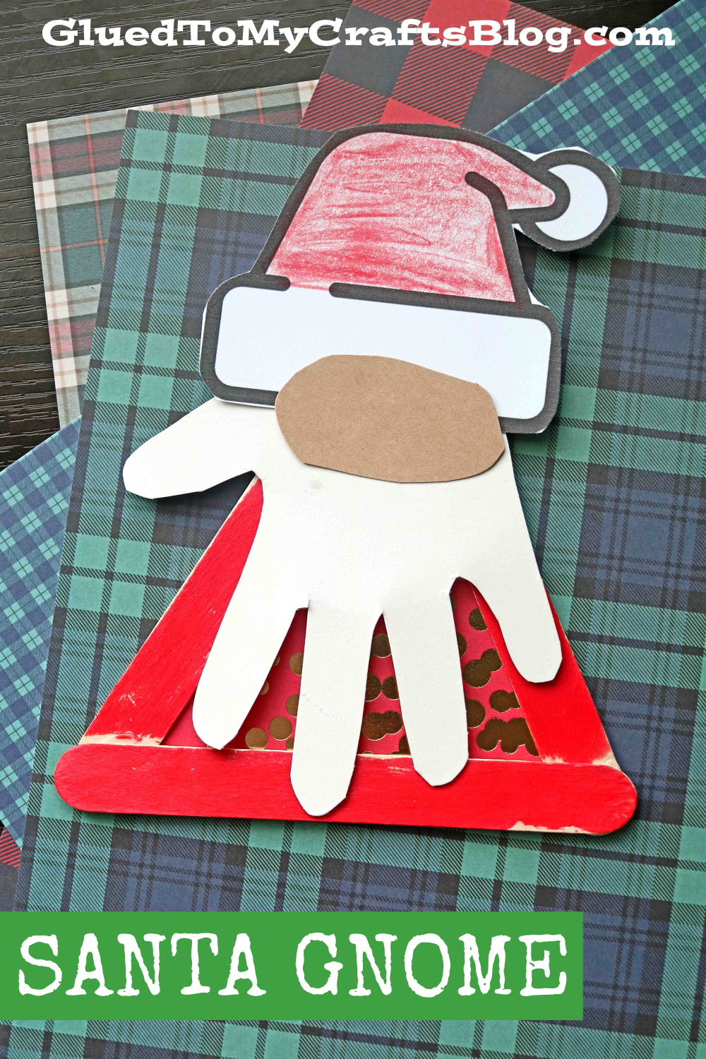 Popsicle Stick Christmas Gnome Craft Idea
