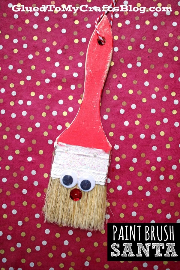 Paint Brush Santa Ornament