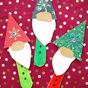 Christmas Tree Gnome Paper Craft For Kids