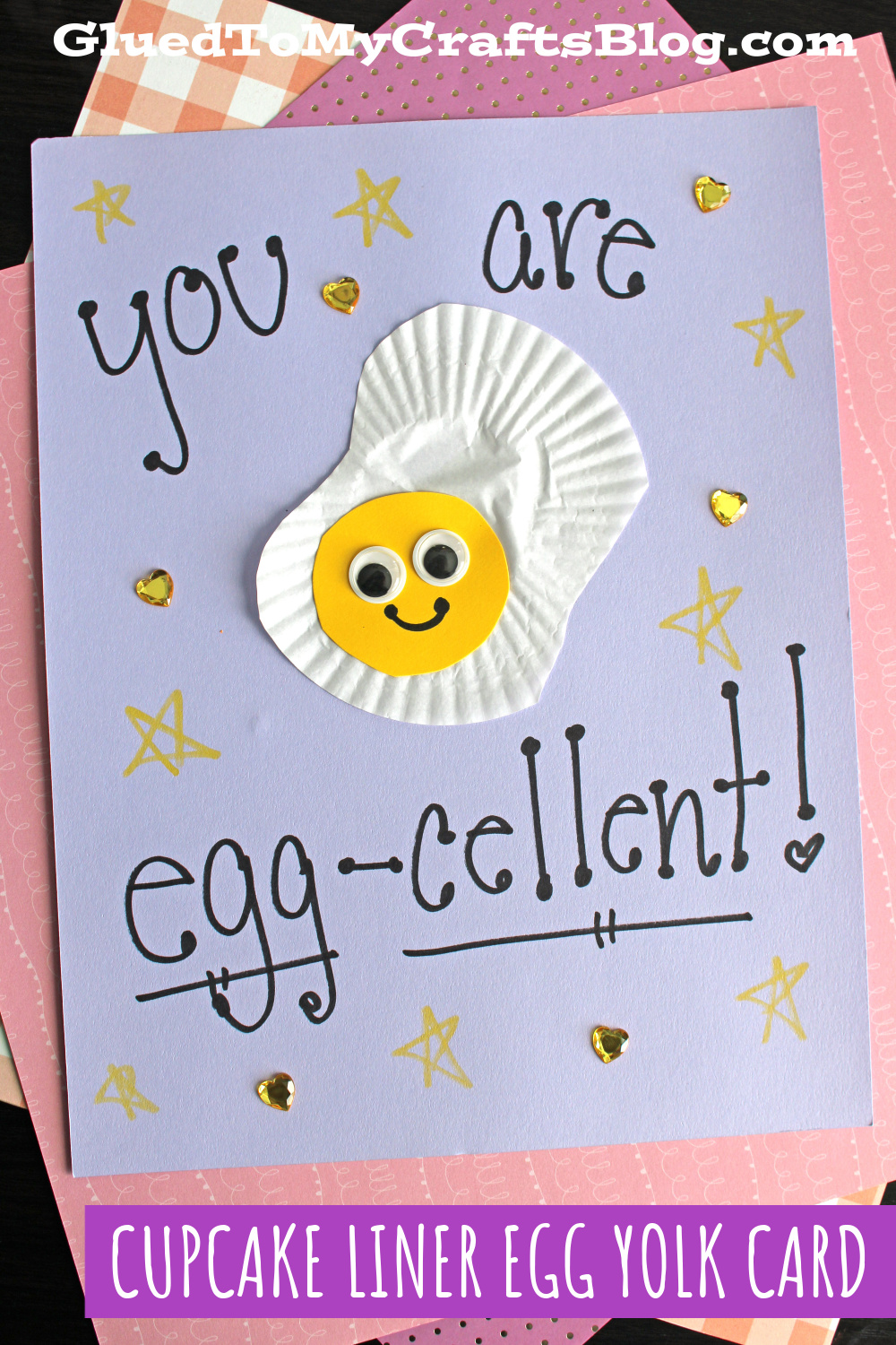 Cupcake Liner Egg Yolk Card Craft Idea For Kids