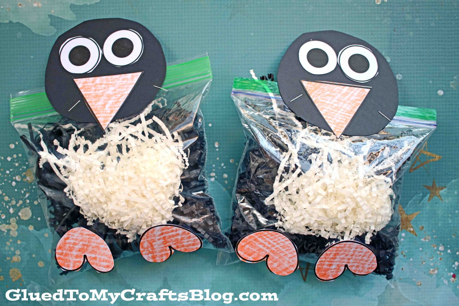 Crinkle Paper Penguin Craft Idea For Kids