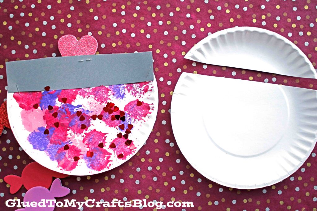 Paper Plate Valentine Candy Dish Craft Idea