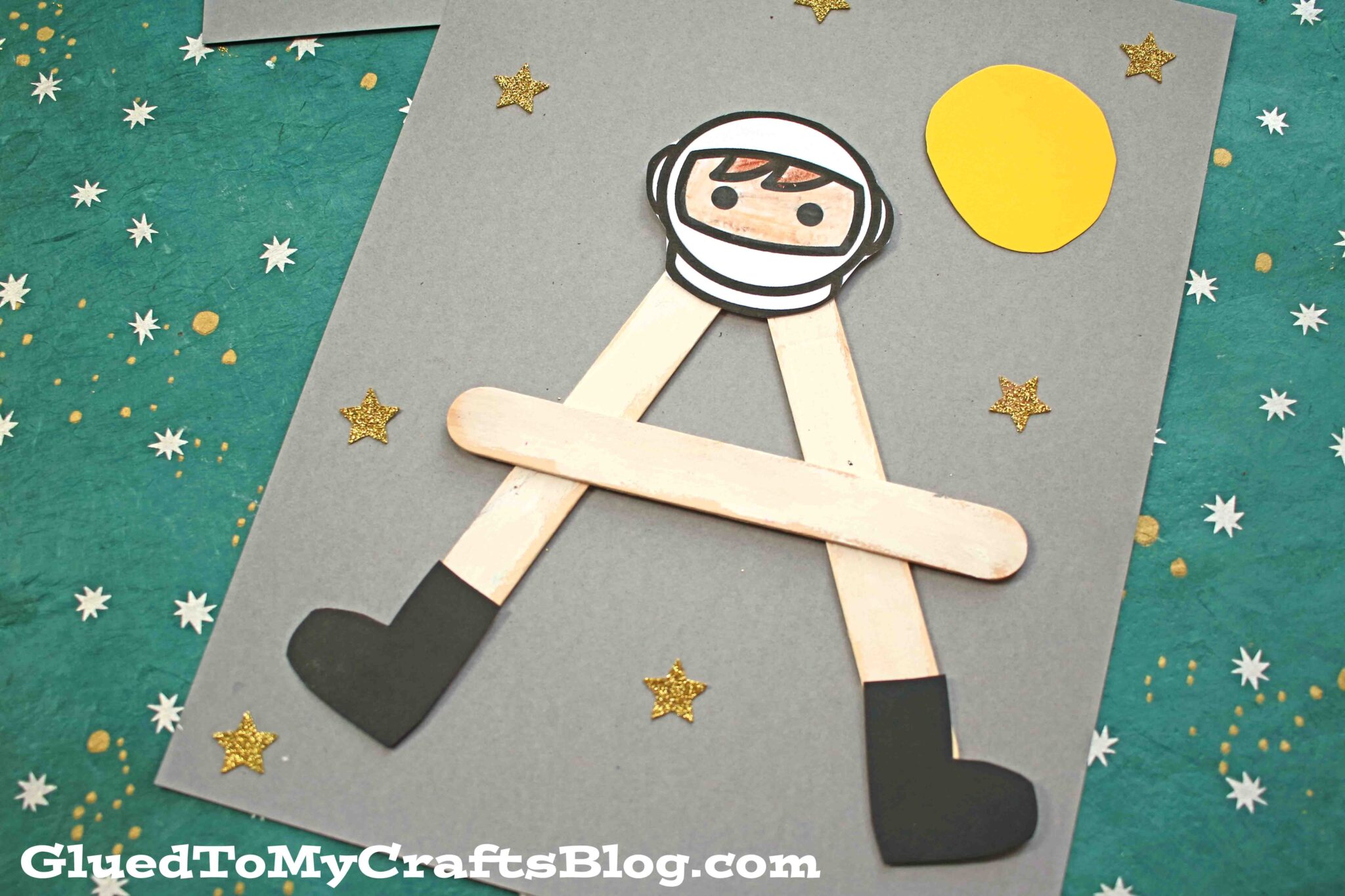 Paper & Popsicle Stick "A" is for Astronaut Craft Idea